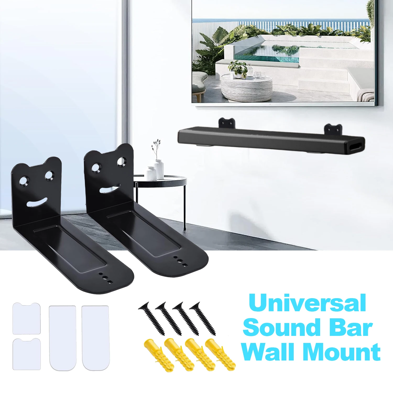 4-72-Sound-Bar-Wall-Mount-Bracket-Kit-for-Most-of-Soundbars-Wall-Mount ...