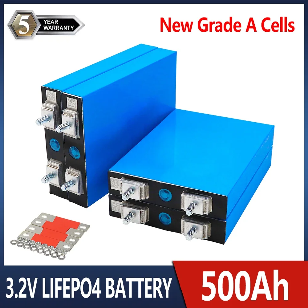 New-3-2V-500AH-1-4PCS-Lifepo4-Lithium-Iron-Phosphate-Battery-Pack-DIY ...