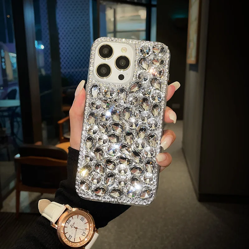 Luxury-Design-Full-Diamond-Silicon-Shock-Proof-Phone-Case-For-Iphone-15 ...