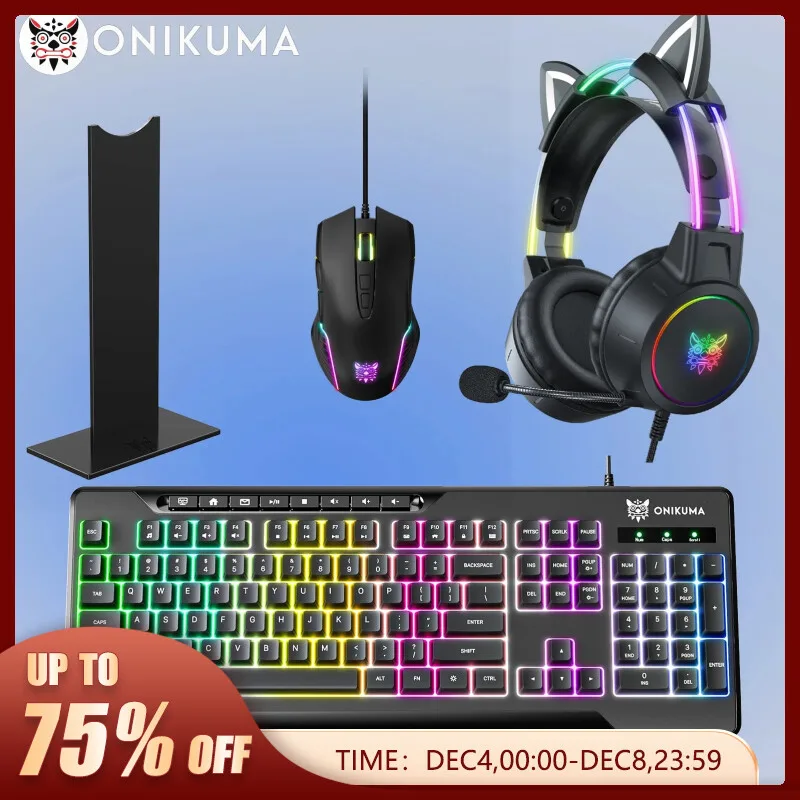 ONIKUMA-Gaming-Headset-with-Dynamic-RGB-Light-Detachable-Cat-Ears-Mouse ...