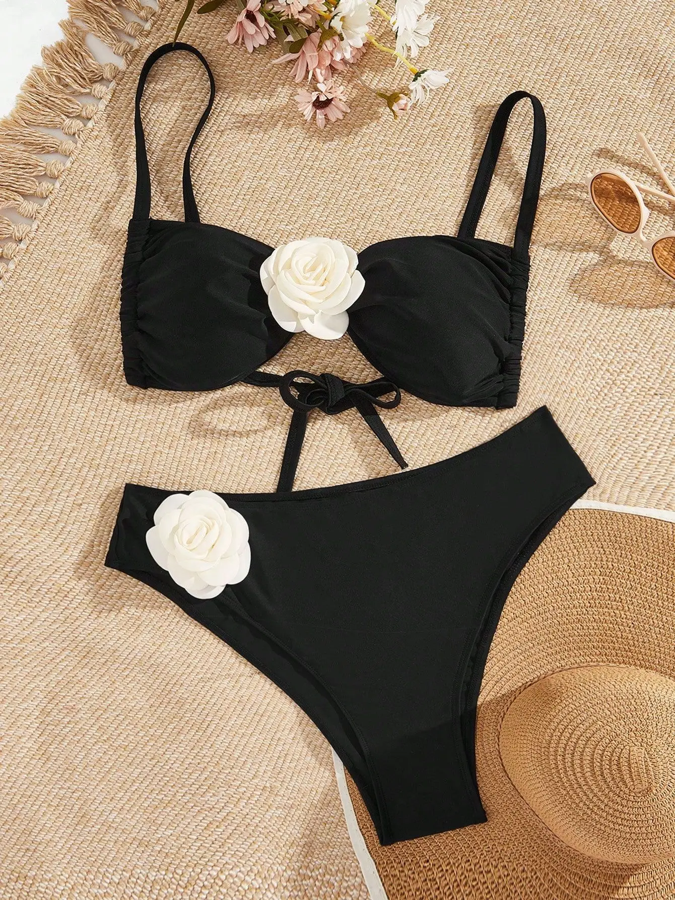 SEAURAL 2025 New 3D Flower Plus Size Swimsuit Bikini Sets Sexy High ...