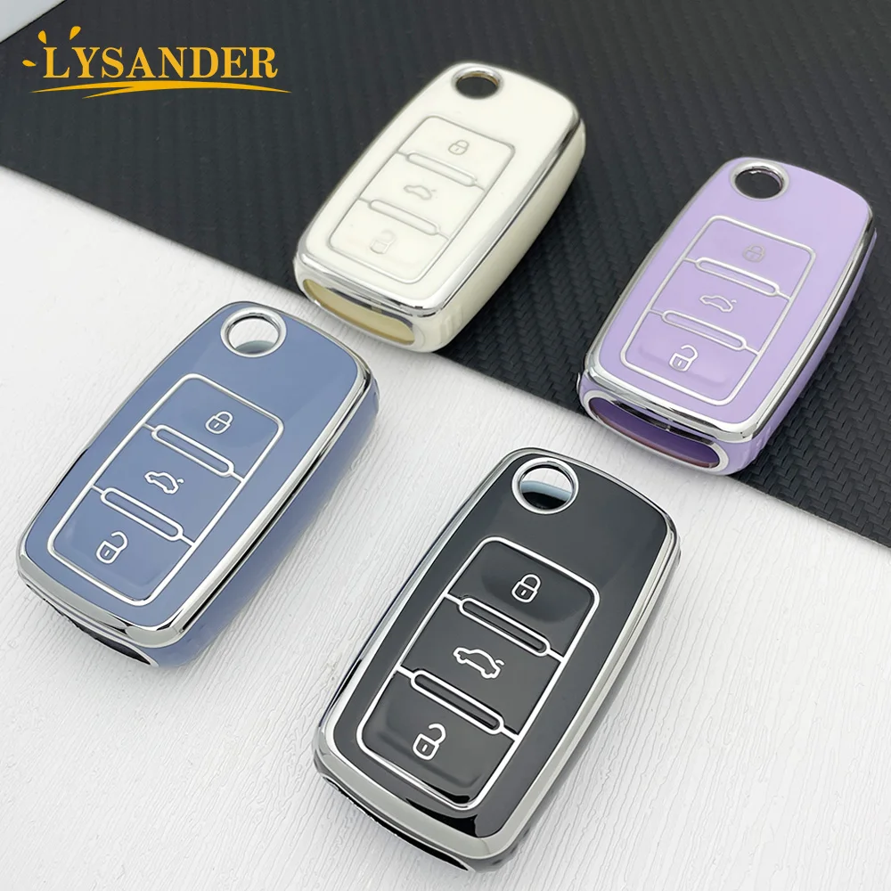TPU-Car-Key-Case-Cover-Shell-for-Volkswagen-VW-Golf-Jetta-Beetle-Caddy ...