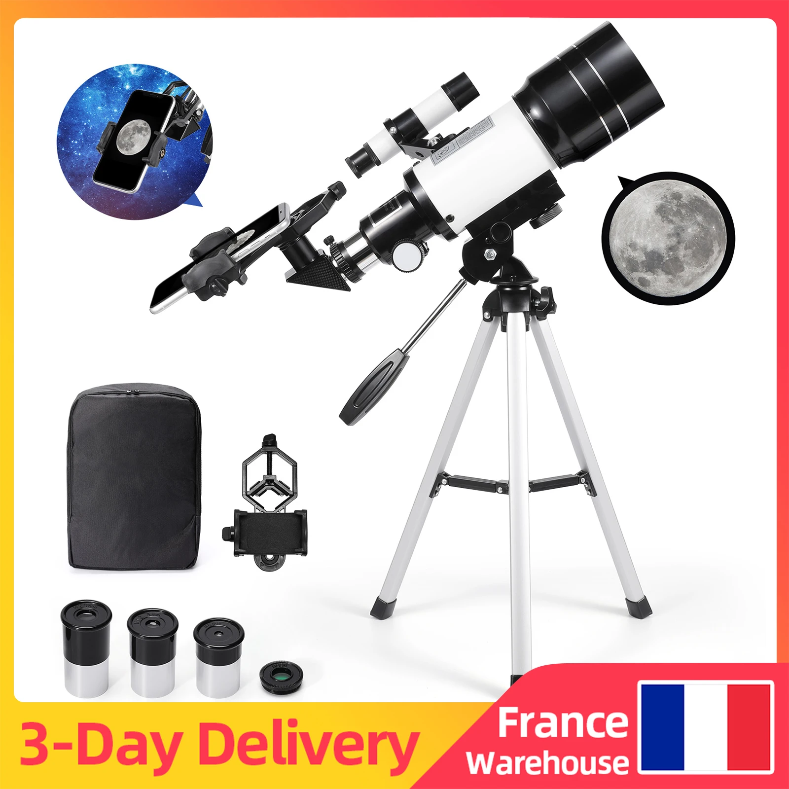 Professional Astronomical Telescope 150 Times Zoom HD High Power ...