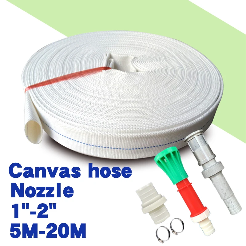 1" 1.2'' 1.5'' 2'' Garden Canvas Hose Agricultural Heavy Duty ...