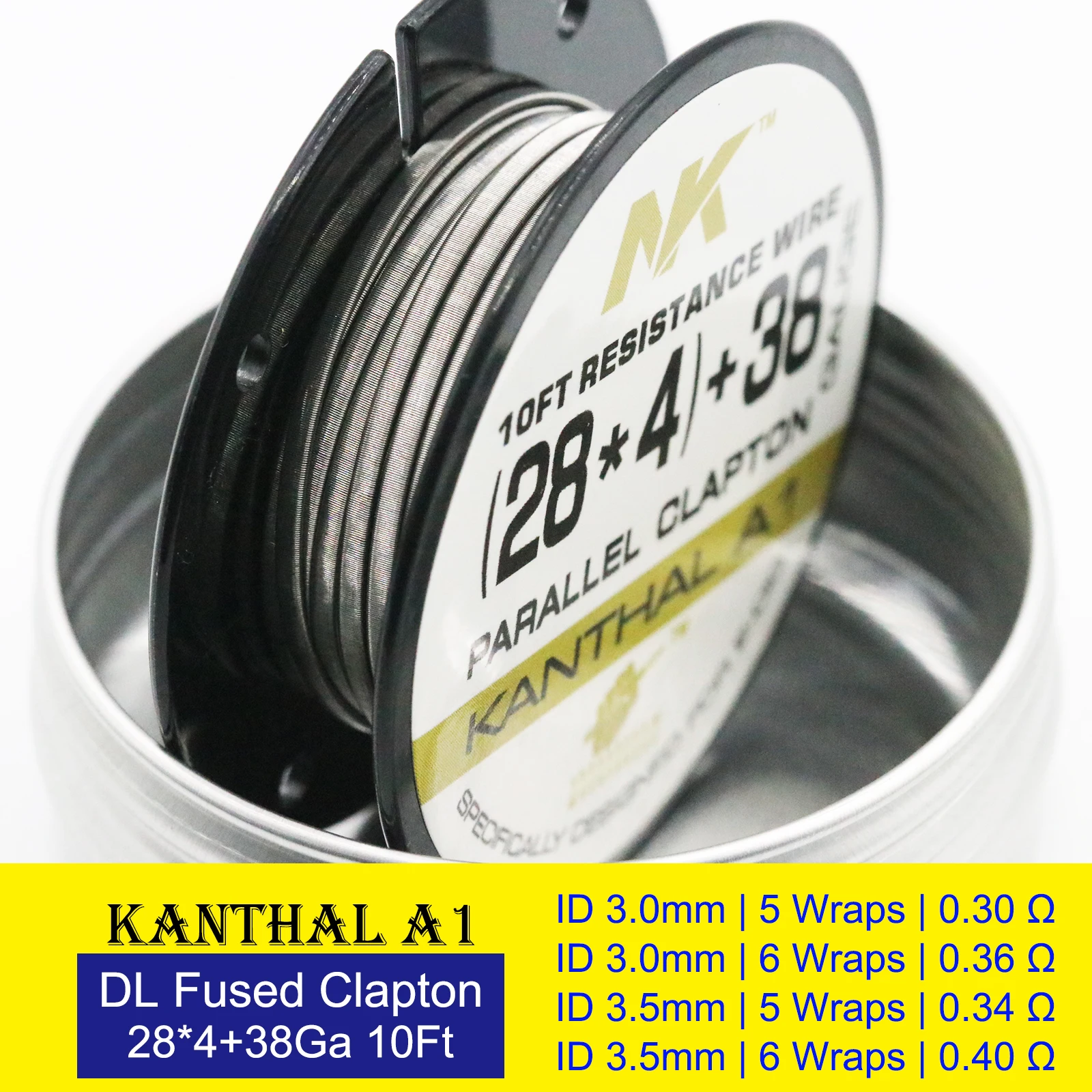 Vape Coil Fused Clapton | Fused Clapton Coil Wire | Mtl Fused Clapton ...
