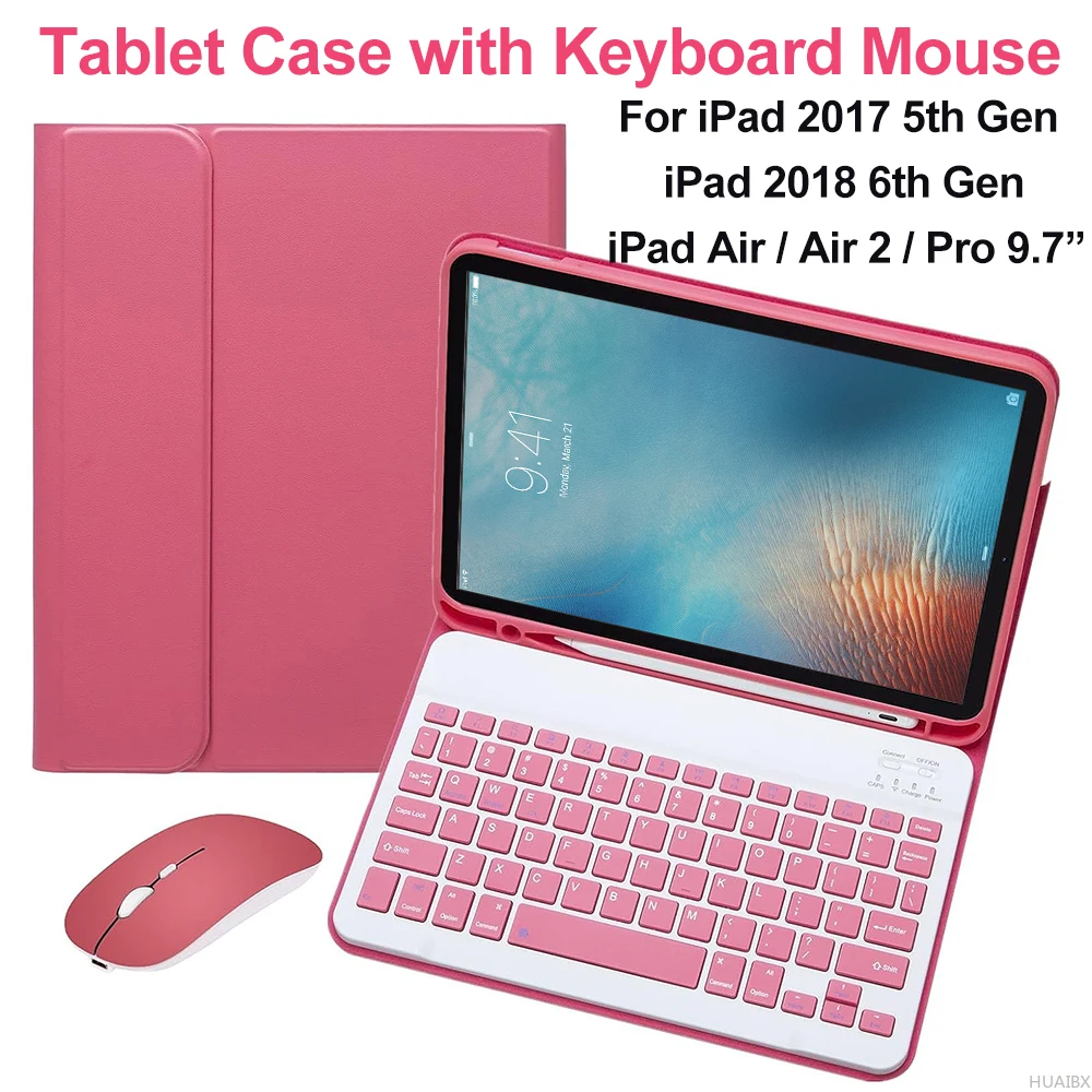 Funda-con-teclado-y-rat-n-para-iPad-cubierta-desmontable-de-9-7 ...