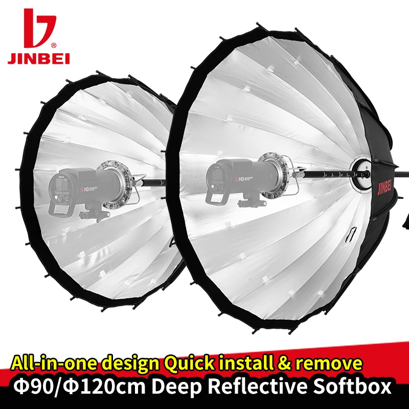 JINBEI-90-120cm-Quick-Release-Hoenycomb-Grid-Softbox-Bowens-Mount-with-Light-Focusing-System-Kit ...