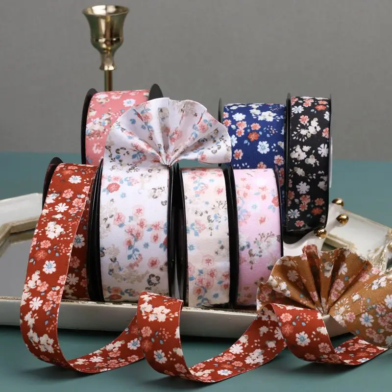 10Yards-1-1-1-2-Japanese-Style-Ribbon-Flower-Print-Fabric-Floral-Trim ...