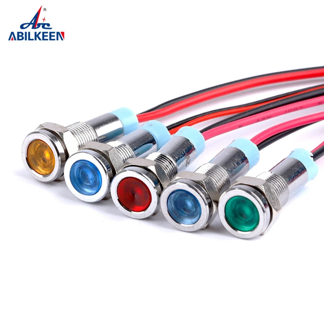 20PCS High Brightness 6MM Signal LED Indicator Light 3-6V/12-24V/110V ...