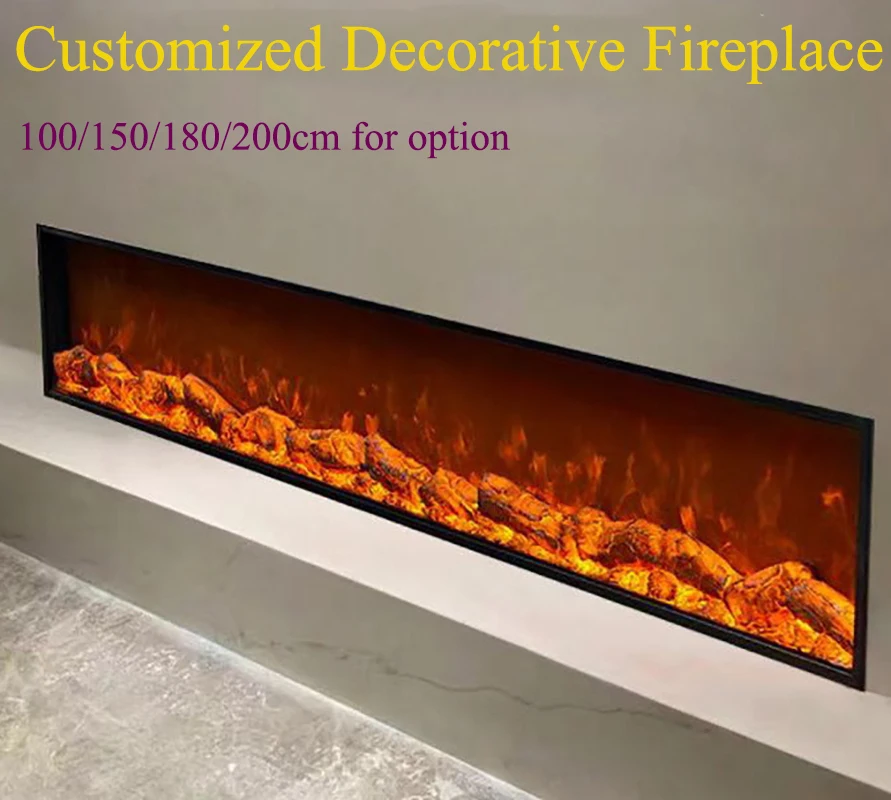 Electric-Fireplace-American-Style-Embedded-100-120-150-200cm-Household ...