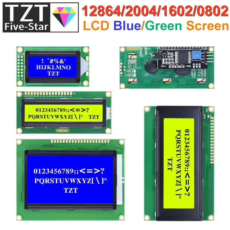 TZT-LCD-Module-For-Arduino-LCD0802-LCD1602-LCD2004-LCD12864-LCD-Character-UNO-R3-Mega2560 ...