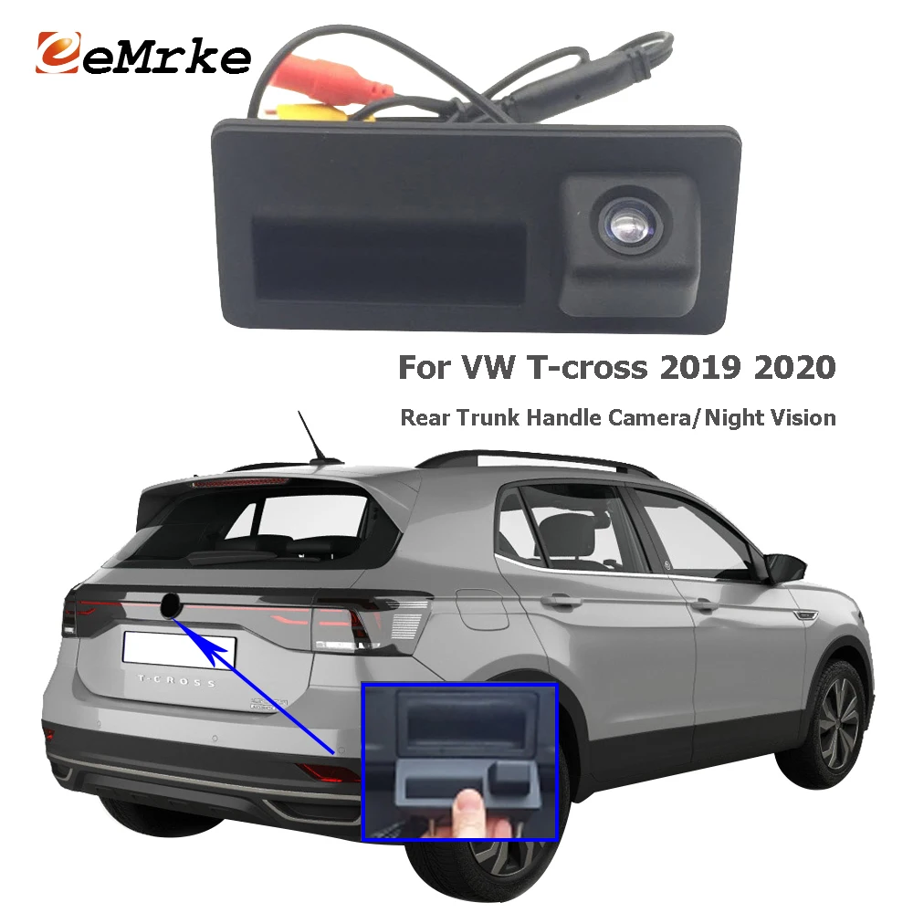 EEMRKE CCD Trunk Handle Camera HD Night Vision Car Rearview Backup ...