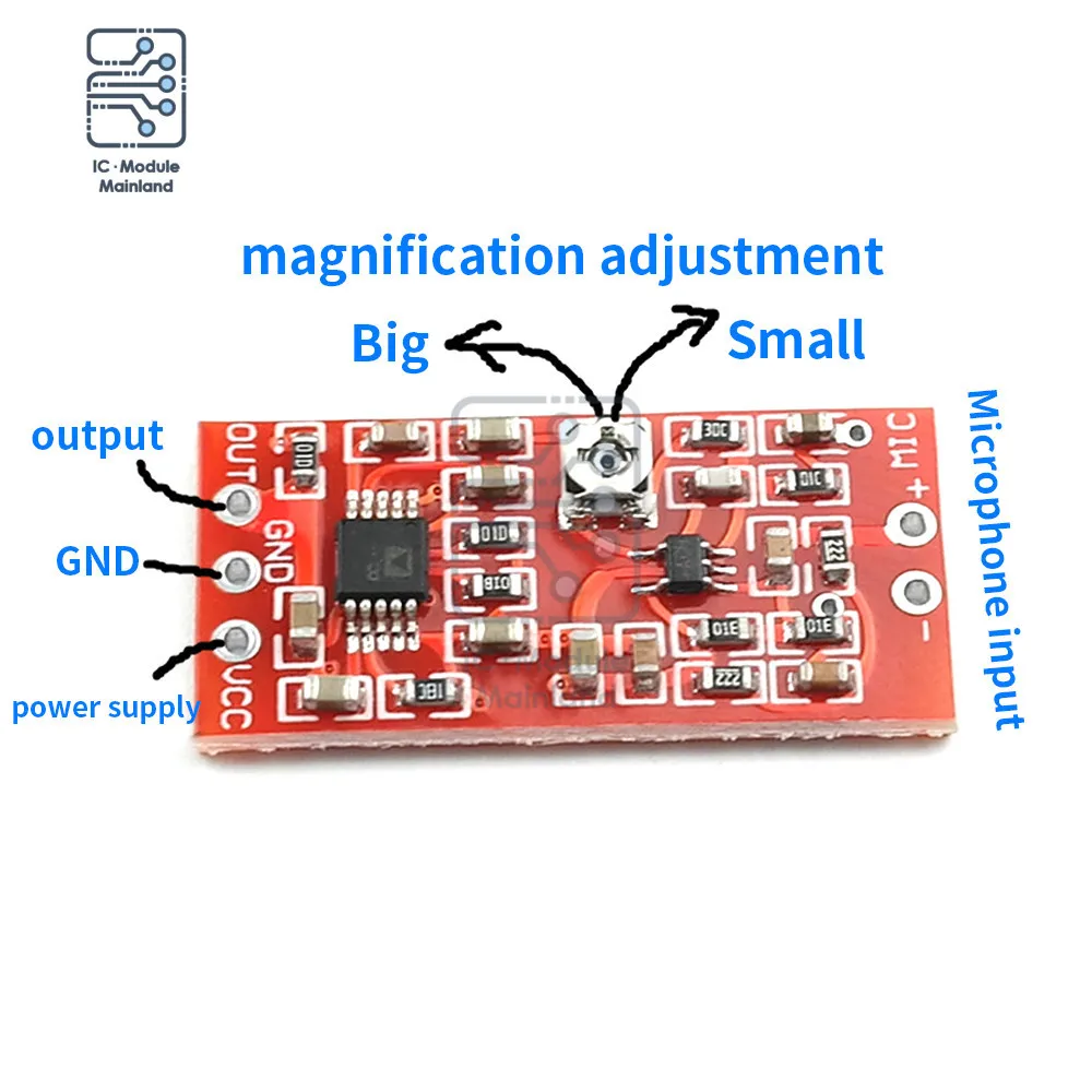 MAX4466 Electret ไมโครโฟน Preamplifier โมดูล SSM2167การบีบอัดเสียง Amp ...