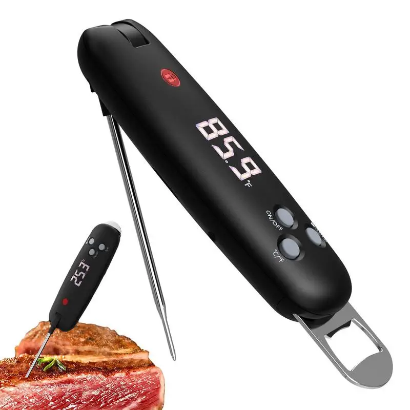 Digital Meat Thermograph จอแสดงผล LED กันน้ํา Meat Thermograph Fast ...