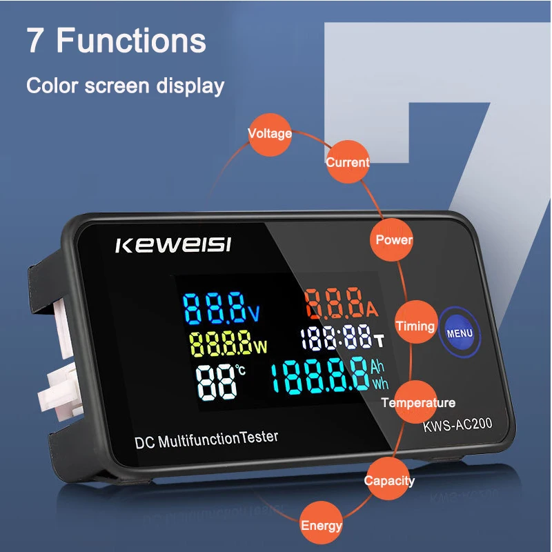 KWS AC300 Voltmeter Ammeter KWS Power Energy Meter AC 50-300V LED AC Wattmeter Electricity Meter ...