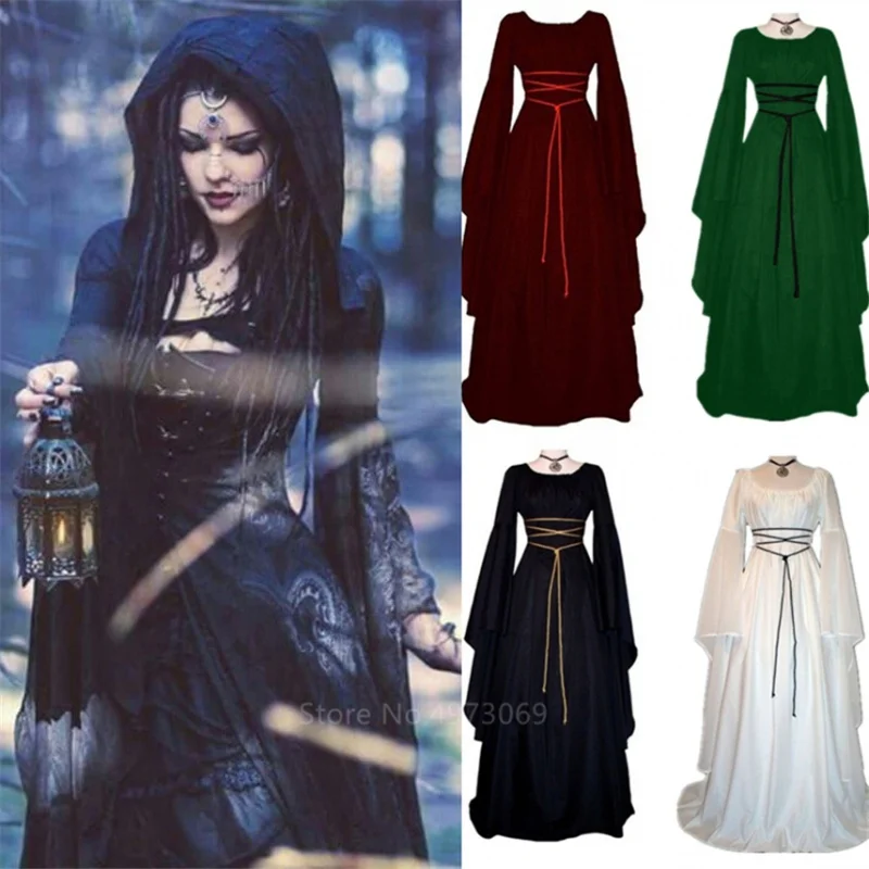 2022-New-Medieval-Witch-Dress-for-Women-Halloween-Carnival-Party ...