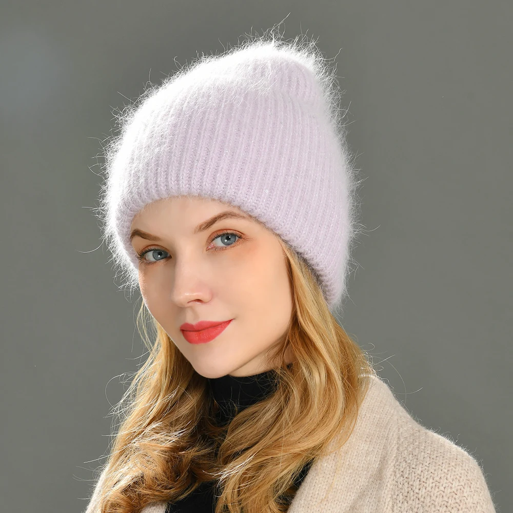 Autumn-Winter-Rabbit-Hair-Winter-Hat-Warm-Casual-Women-Solid-Skullies-Fluffy-Cashmere-Wool ...