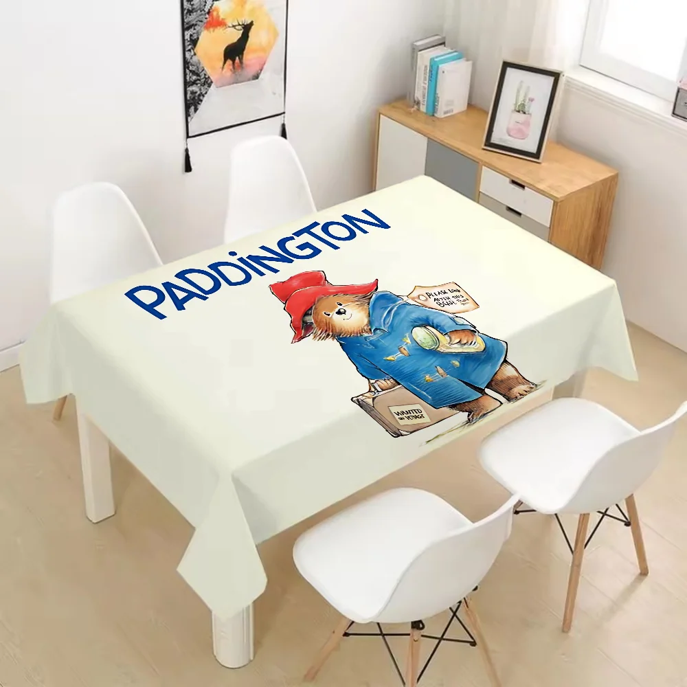 P-Paddington Bear Tablecloth Waterproof Oil-Proof Stain-Resistant ...