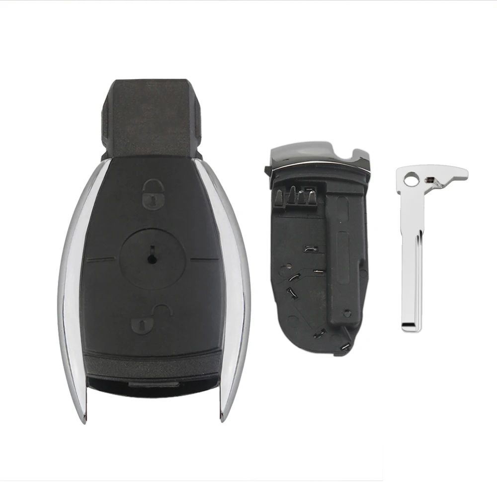 DUDELY 2 button Smart Key Case Shell with Battery Clamp Holder for ...