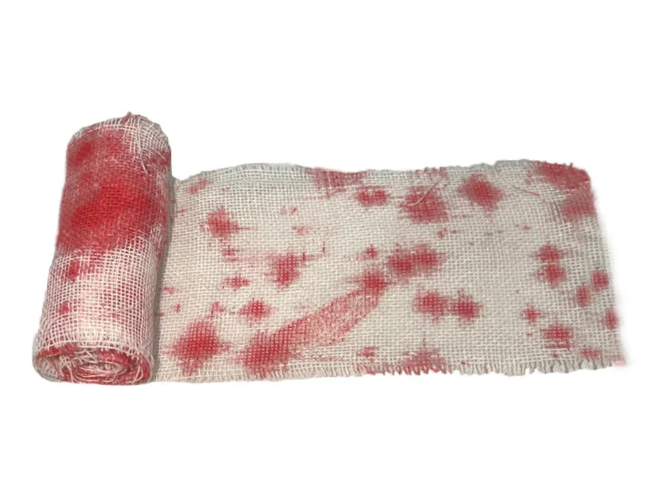10m-Custom-Halloween-Blood-Cloth-Strip-Blood-Bandage-Gauzed-Blood-Cloth ...