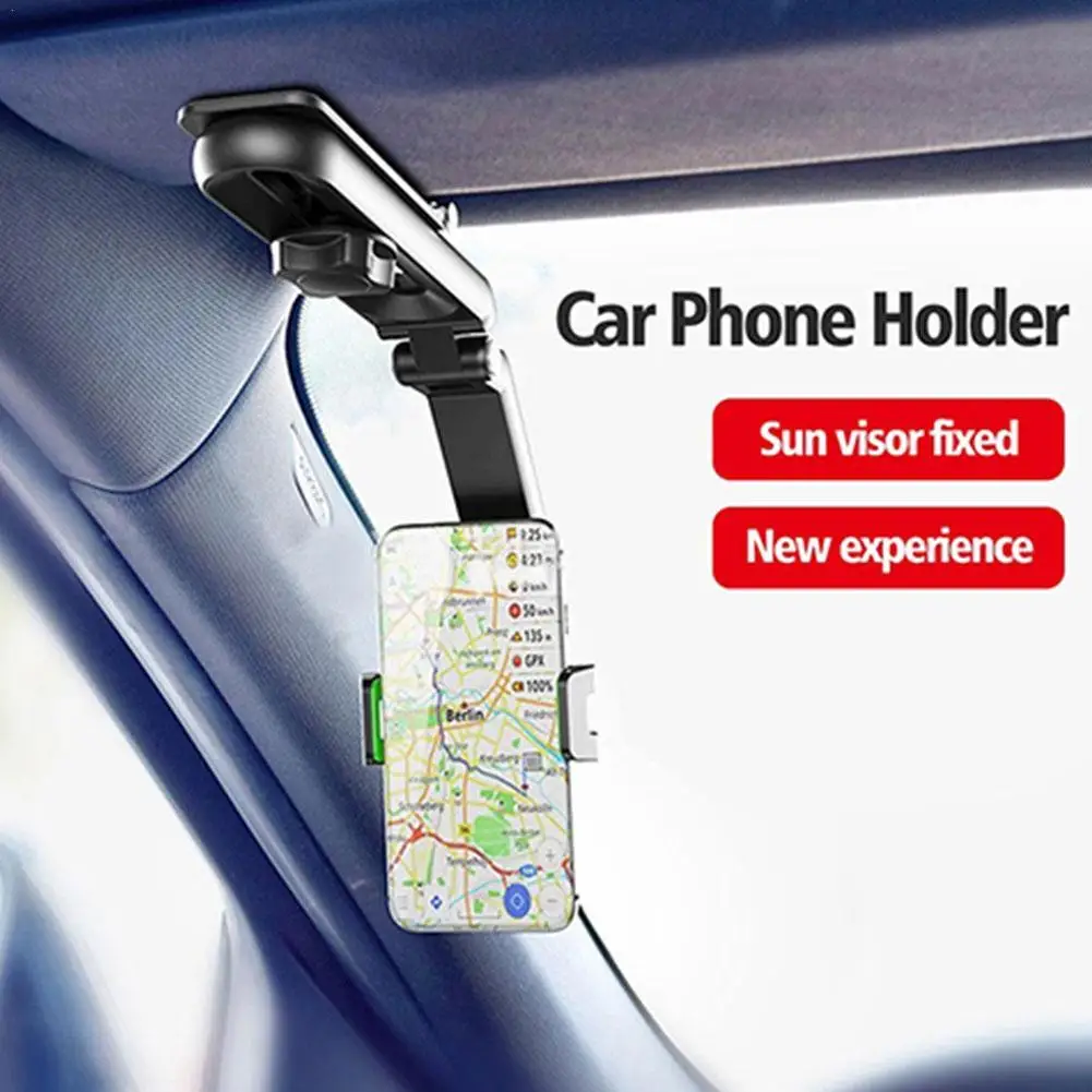 Multifunctional-Rotatable-Car-Phone-Holder-Retractable-Sun-Visor ...