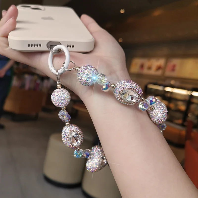 Short-Colored-Diamond-Wrist-Lanyard-Full-of-Diamond-Phone-Lanyard ...