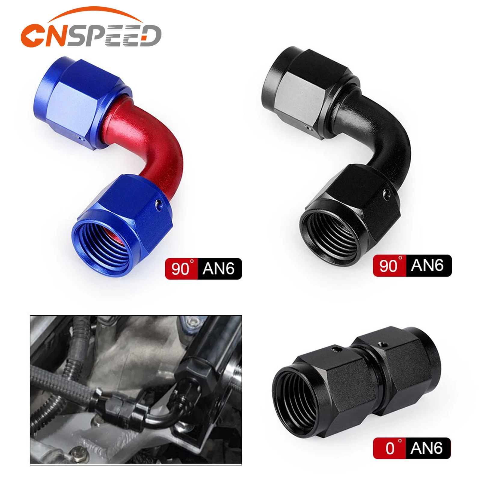 AN6-Female-to-6AN-Female-90-Degree-Swivel-Coupler-Fitting-Adapter-Union ...