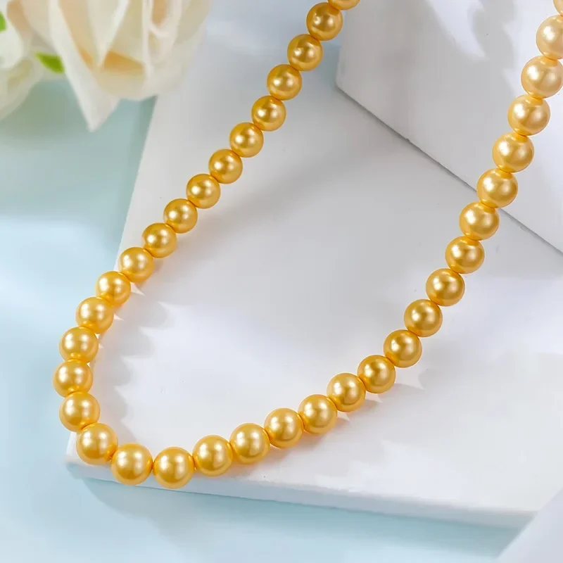 Strong-Light-Round-Nanyang-Gold-Imitation-Shi-Jia-Big-8mm-Pearl-Vintage ...