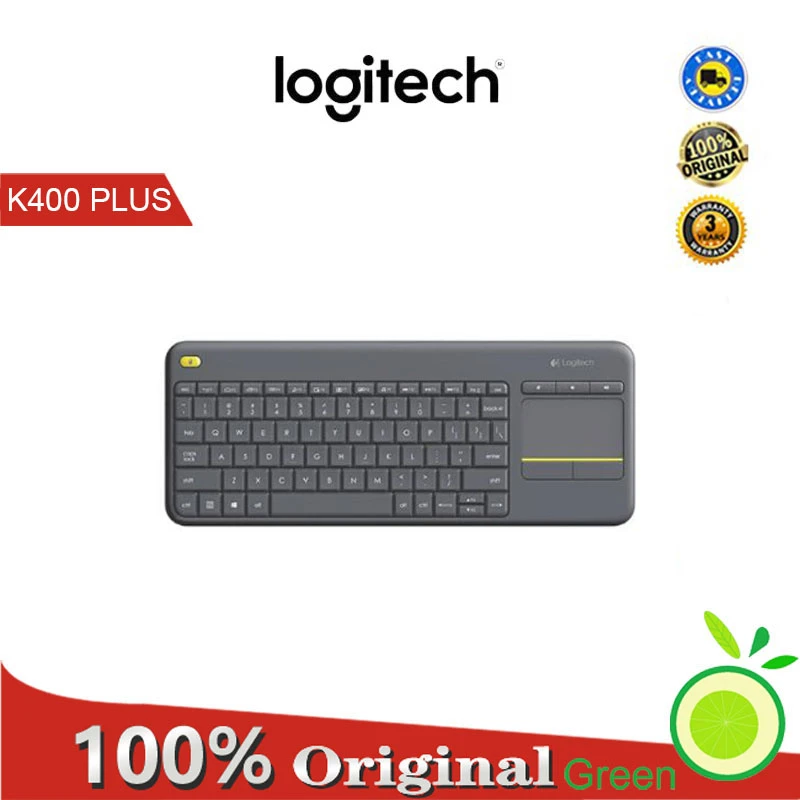 Logitech K400 Plus Teclado De Toque Sem Fio Com Touchpad Remoto 2.4ghz ...