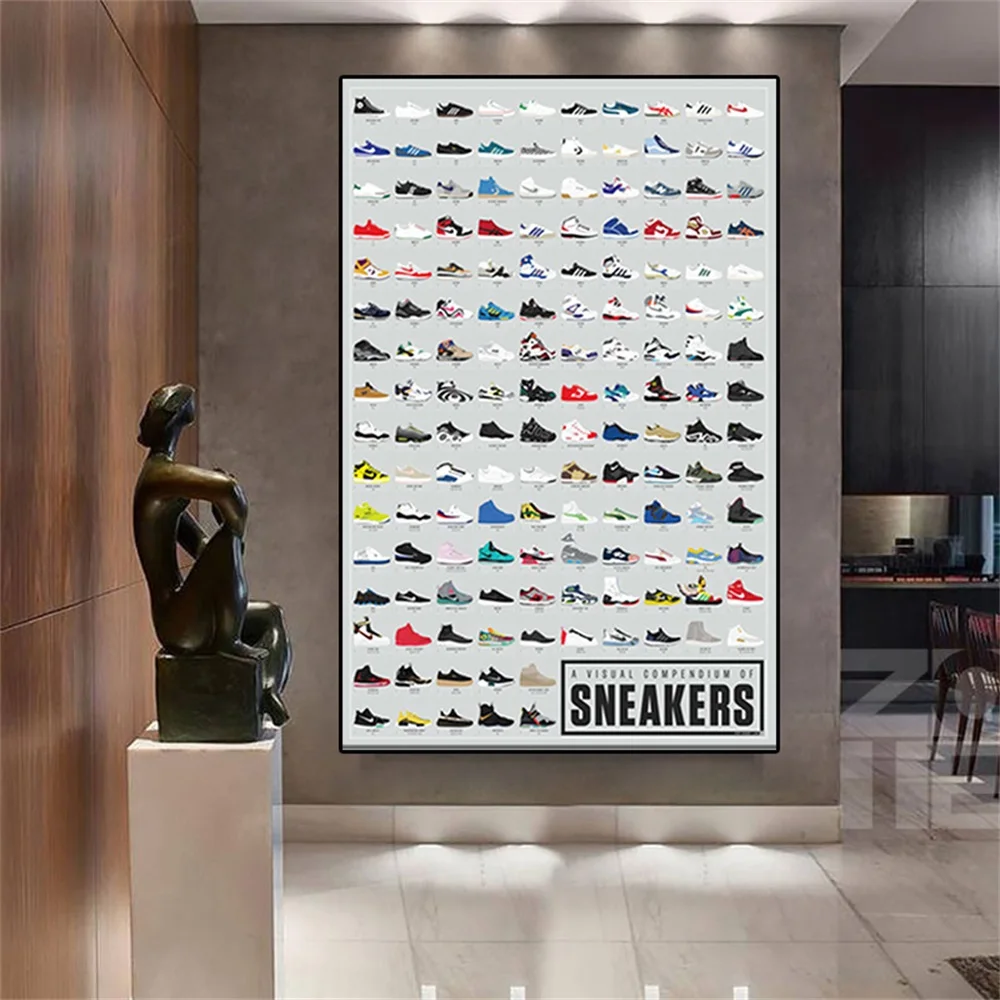 Visual-Compendium-Of-Sneakers-Fashion-Pop-Custom-Art-Posters-and-Prints ...