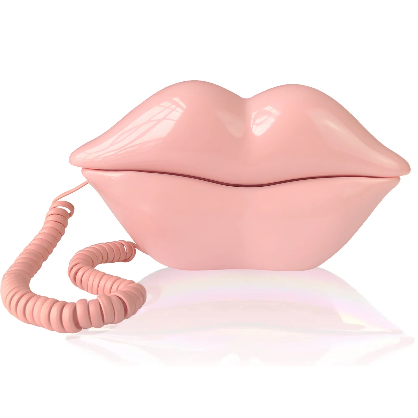 Landline-Phones-for-Home-Pink-Lip-Telephone-Corded-Phone-for-Decor ...