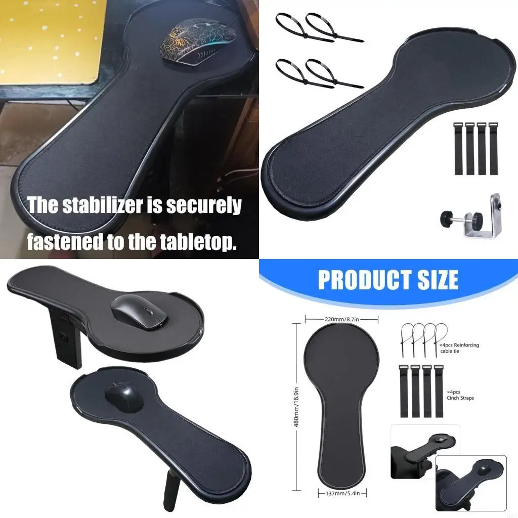 T8UF Office Chair Mouse Pad Platform Mouse Table Armrest Anti Slip ...