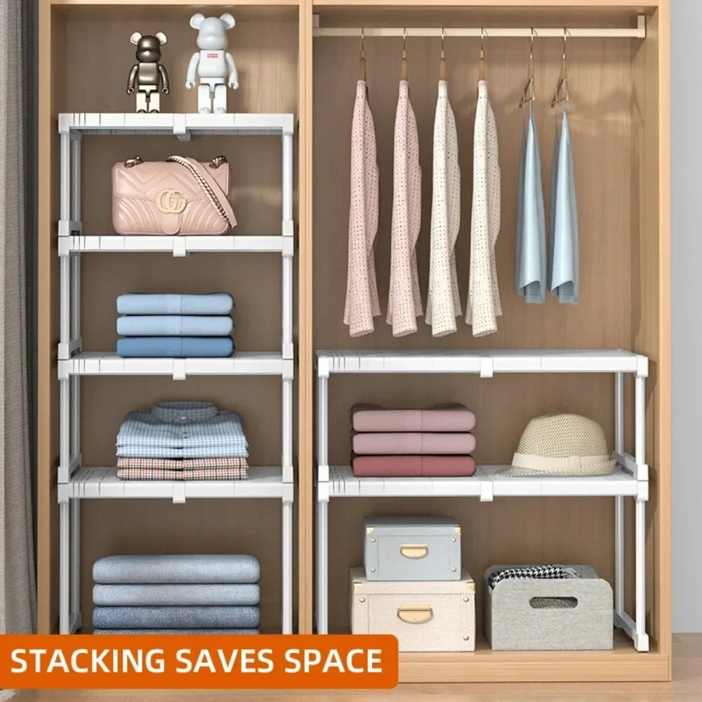 Adjustable-Closet-Shelf-Wardrobe-Expandable-Divider-Stackable-Shelves ...