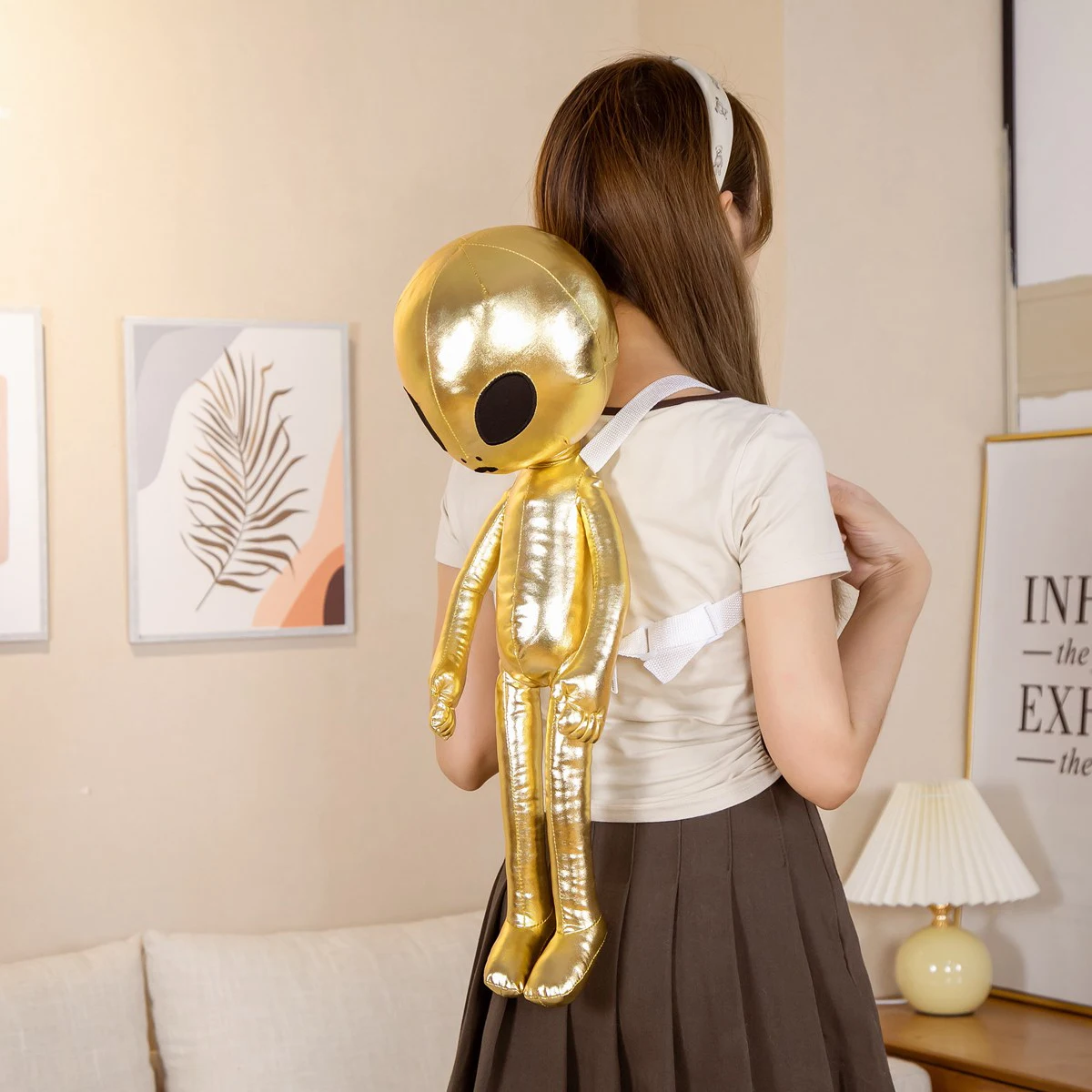 60cm Alien Plush Backpack Toys Fashion Extraterr Clothing Collocation ...