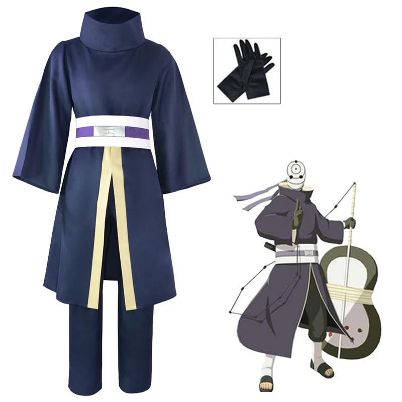 Anime Akatsuki Uchiha Obito Cosplay Costume Ninja Halloween Party Stage ...