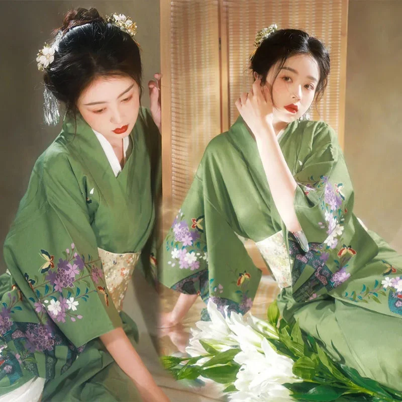 Kimono Women Japanese Traditional Yukata Haori Kimonos Cosplay Blouse ...
