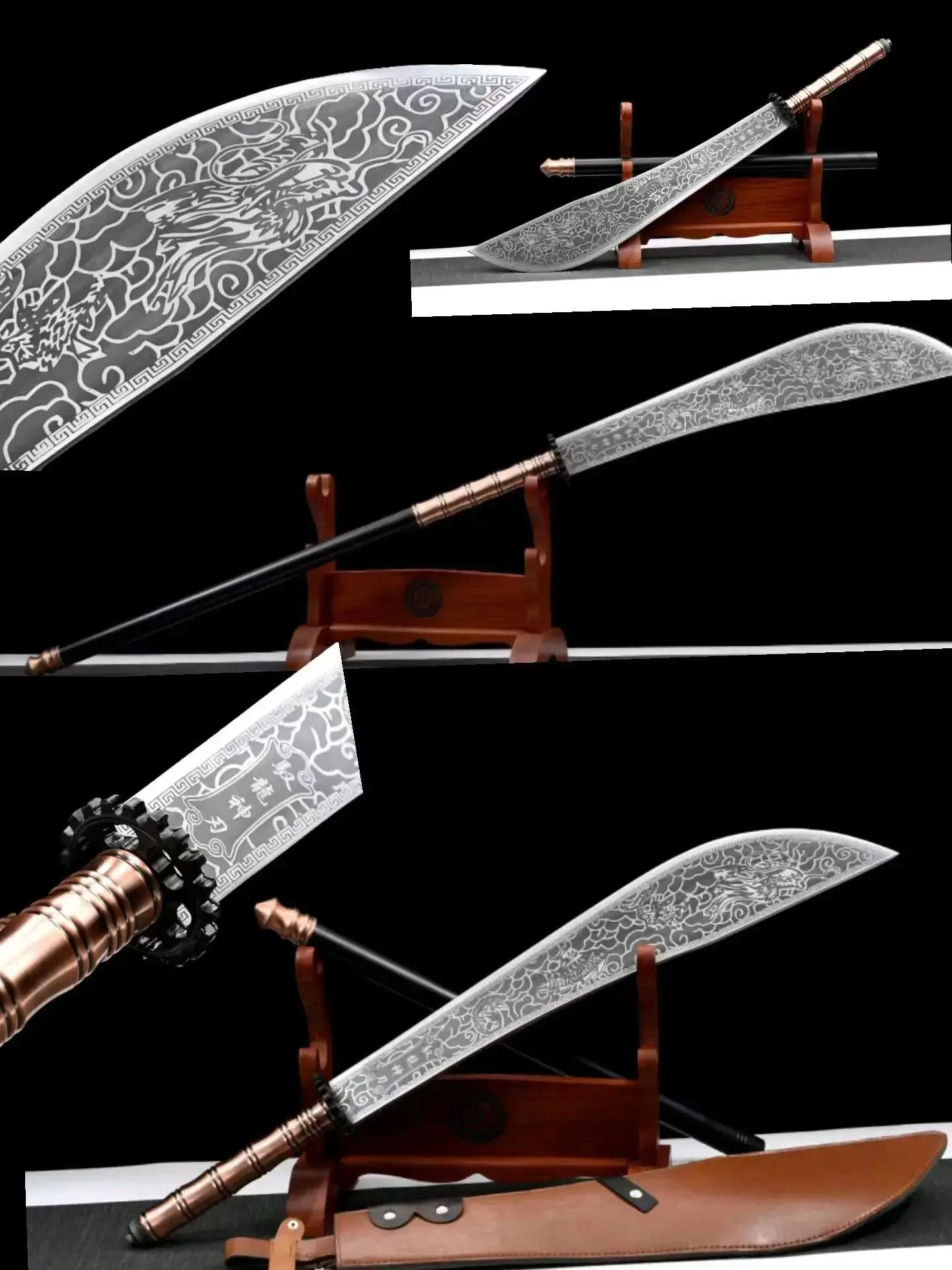 Chinese-Kungfu-Traditional-Wushu-Battle-Sword-Real-Handmade-Multi ...