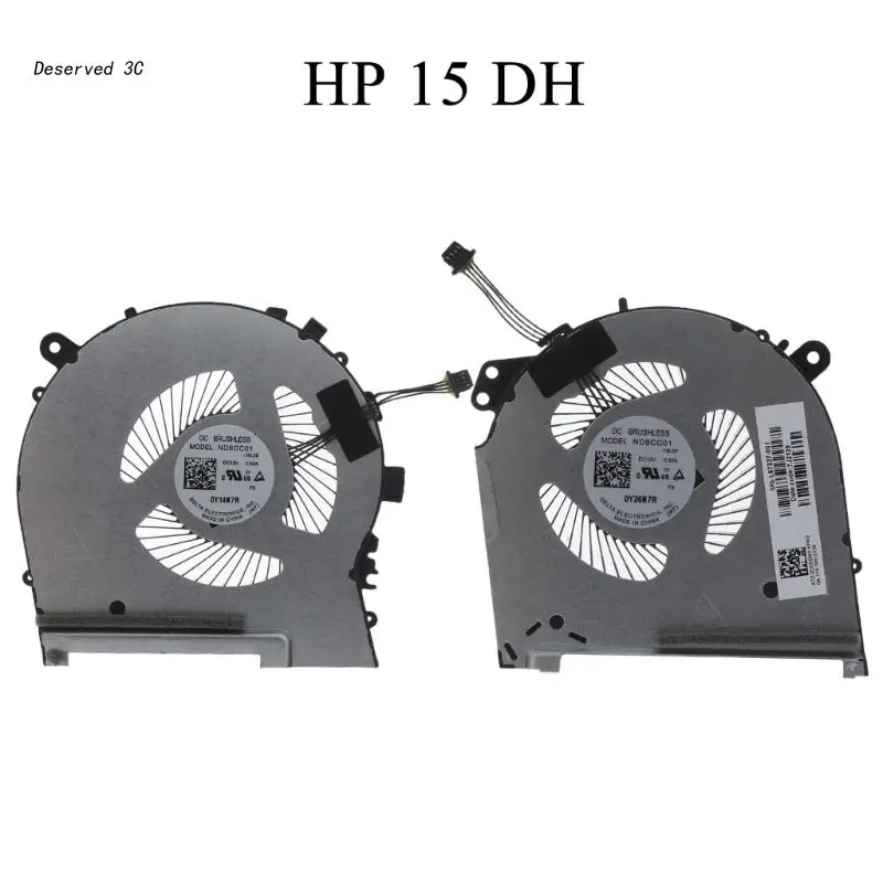 R9CB-Laptop-Cooling-Fan-CPU-GPU-Cooler-for-hp-15-DH-TPN-C143-nd8cc01 ...