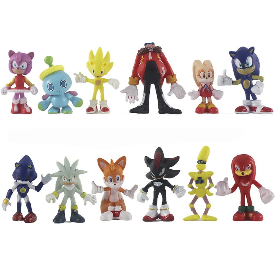 12pcs-Set-Cute-Sonic-PVC-Character-Toy-Hedgehog-Shadow-Tail-Figure-4 ...