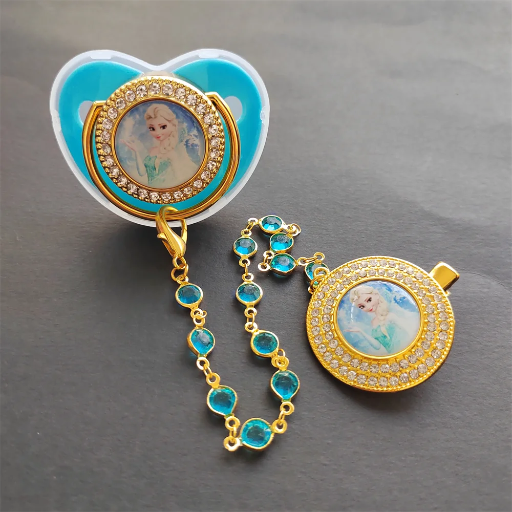 Disney-Frozen-2-Elsa-Ice-Blue-Kawaii-Rhinestone-Gold-Bling-bling ...