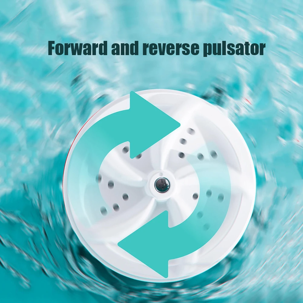 Portable Turbo Washing Machine USB Powered Mini Turbo Washer Rotating ...