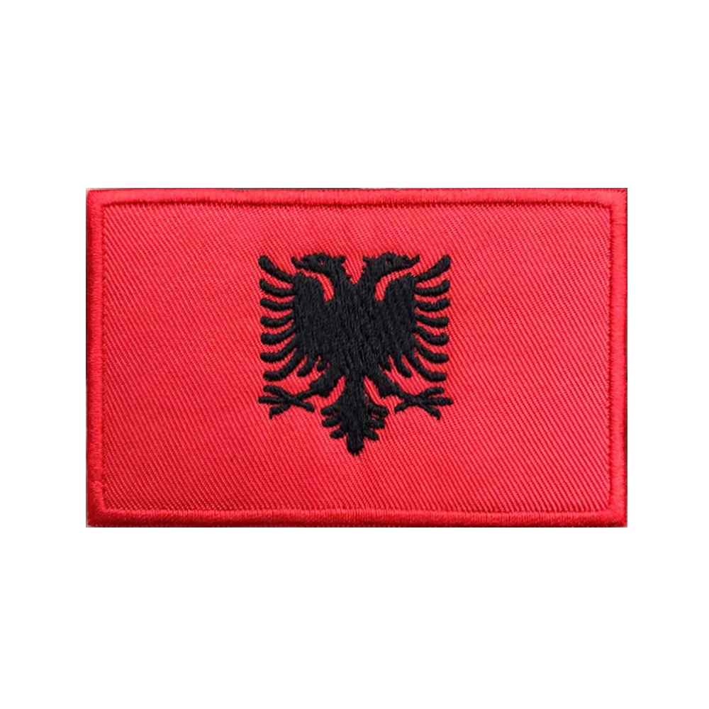 1PC-Albanian-Flag-Albania-Patches-Armband-Embroidered-Patch-Hook-Loop-Or-Iron-On-Embroidery ...