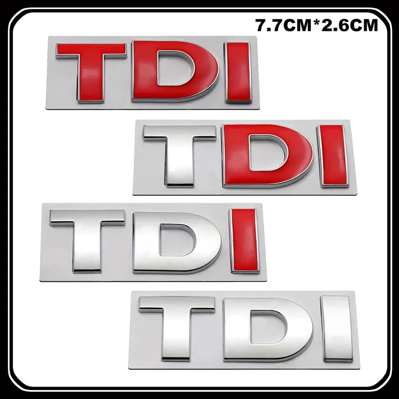 For Vw Golf Passat Tiguan Jetta Amarok Tdi Badge 3d Metal Car Stickers ...