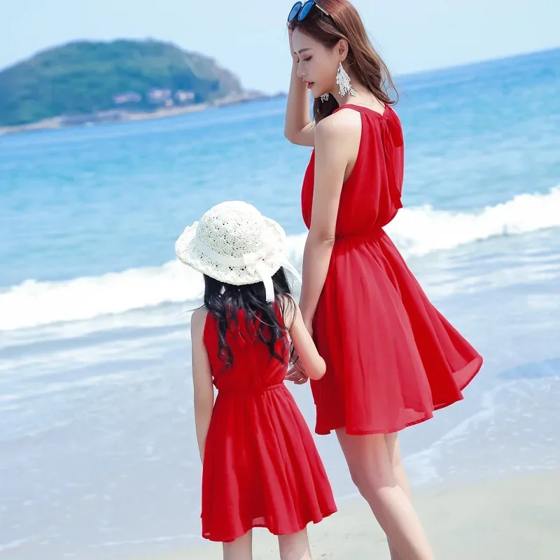 Vacation-Look-Mother-and-Daughter-Red-Dress-Summer-Holiday-Mom-and-Baby ...