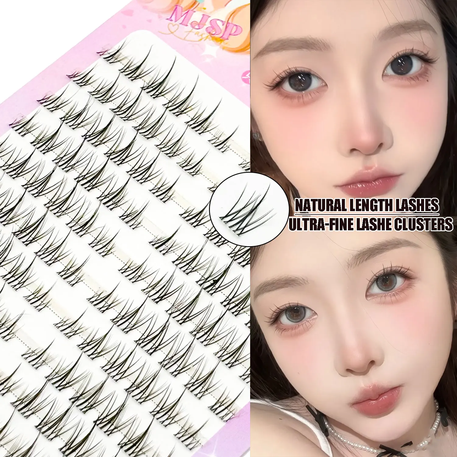 Natural-Lashe-Clusters-DIY-Manga-Lashes-Transparent-Terrier-Strands-Eye ...