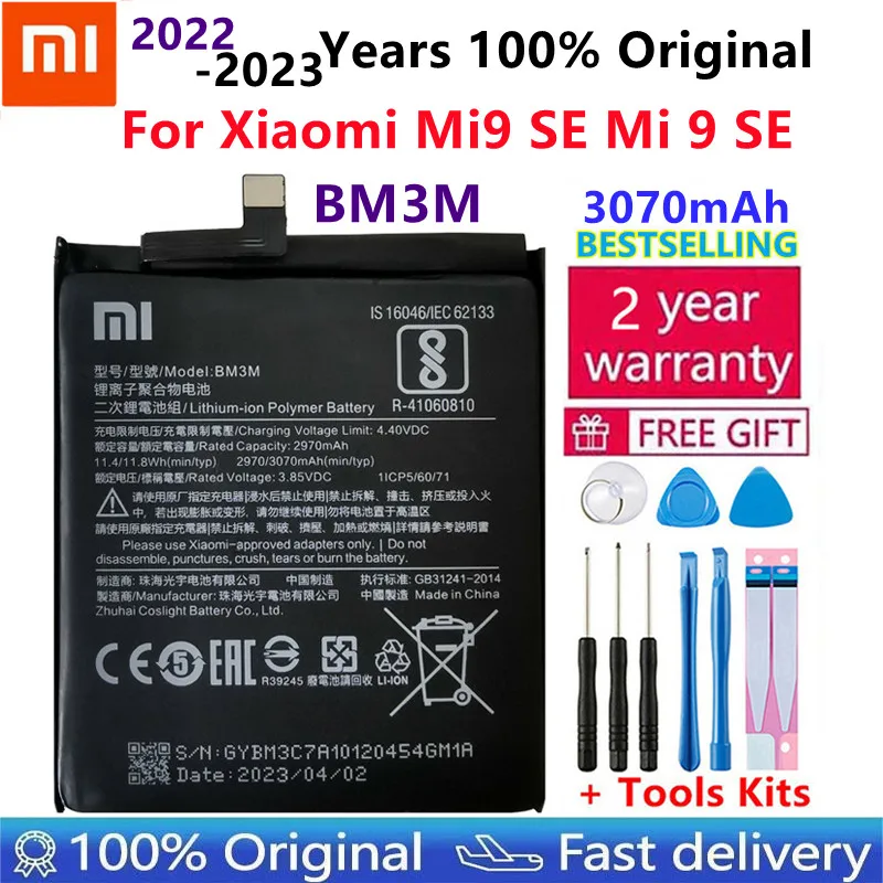 Xiaomi batería original mi 100% BM3M, 3070mAh, para Xiaomi 9 Se Mi9 SE ...