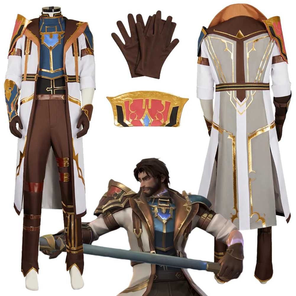 Arcane Jayce Cosplay Fantasia Costume Mobile Game LoL Roleplay White ...
