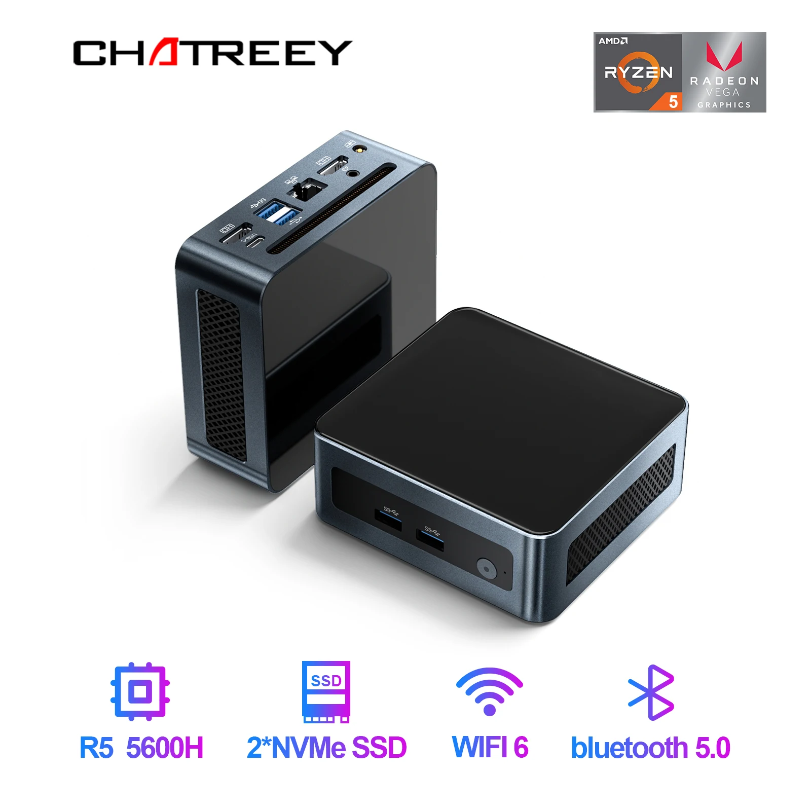 Chatreey-AN2P-Computador-Desktop-Gaming-Mini-PC-AMD-Ryzen-5-5625U-SSD-M ...