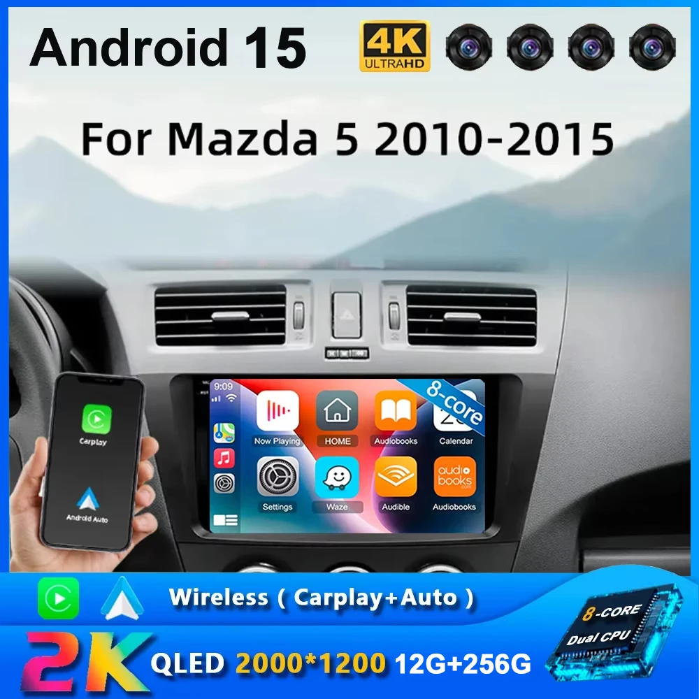 Android 15 For Mazda 5 3 CW 2010 - 2015 Car Radio Multimedia Video ...