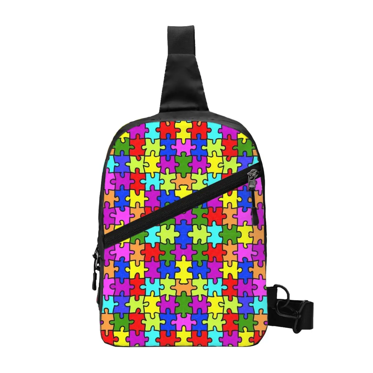 Personalized-Autism-Awareness-Colorful-Puzzle-Pieces-Sling-Bag-Men ...